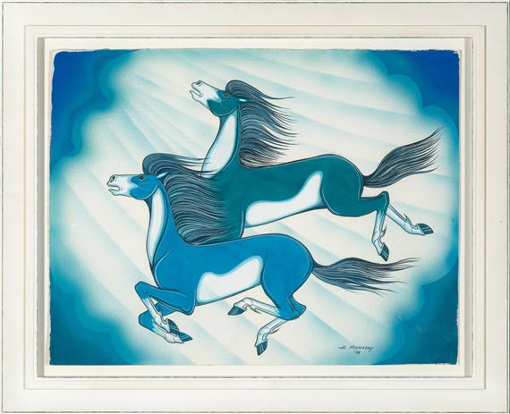 Al Momaday | Blue Horses, 1974 (1974) | MutualArt