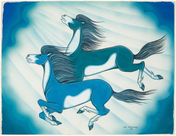 Al Momaday | Blue Horses, 1974 (1974) | MutualArt