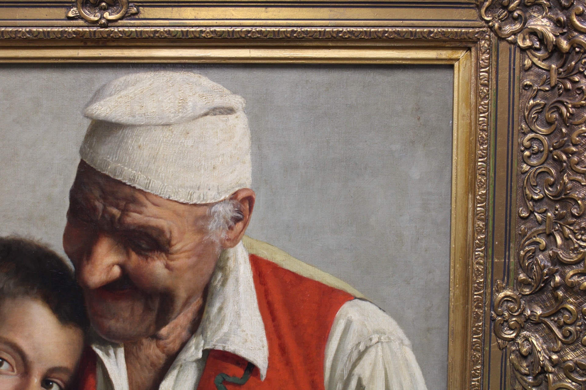 Claudio Rinaldi | Portrait of an Old Man and Boy (1897) | MutualArt