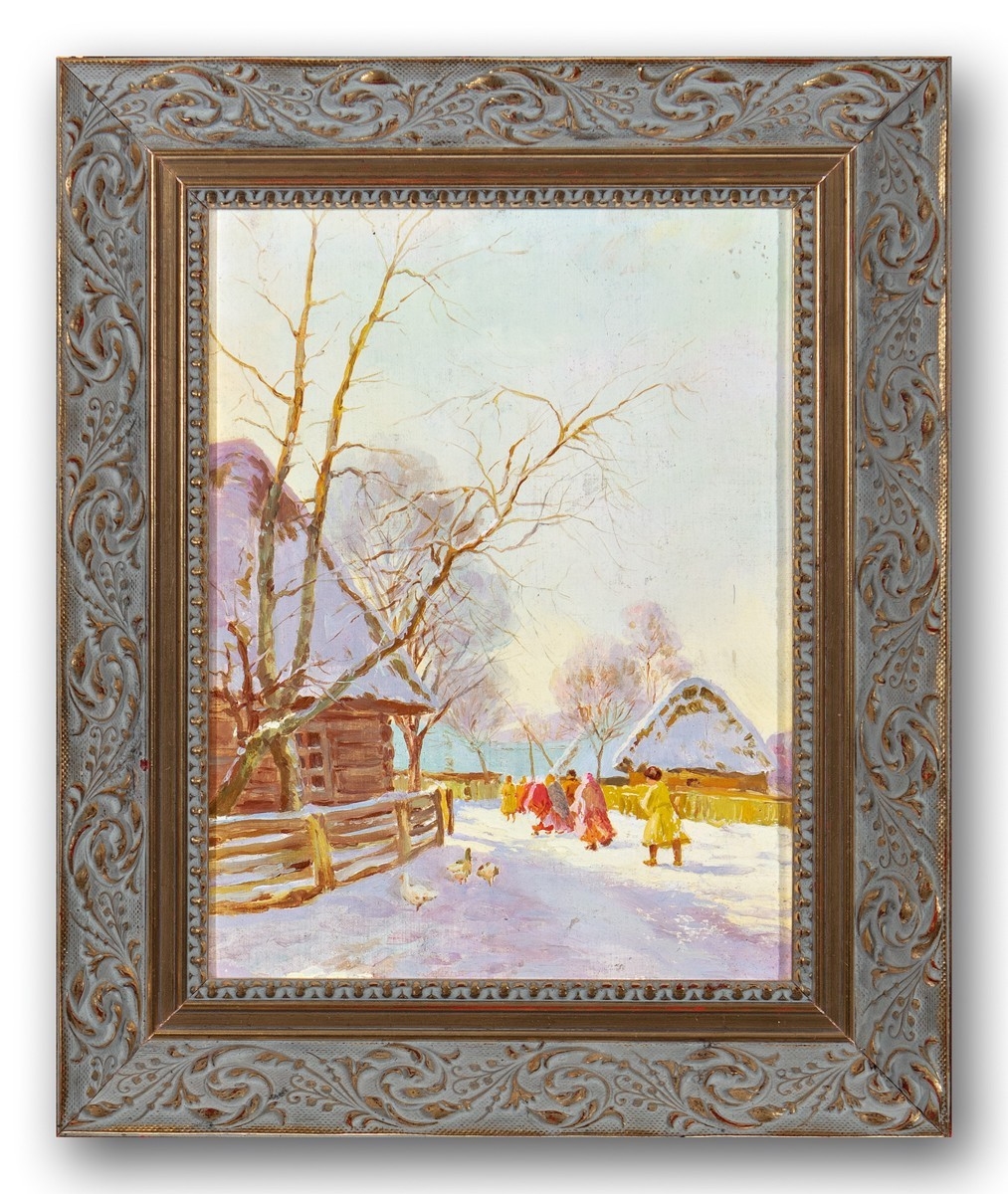 Wiktor Korecki | Zimní vesnice | MutualArt