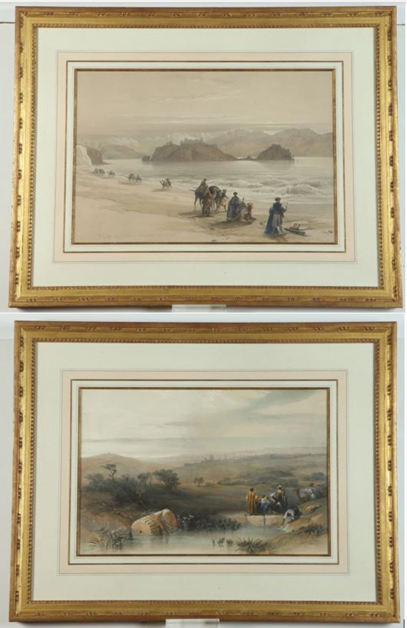 David Roberts | Pair: Jerusalem and Isle of Graia Gulf of Akabah Arabia ...