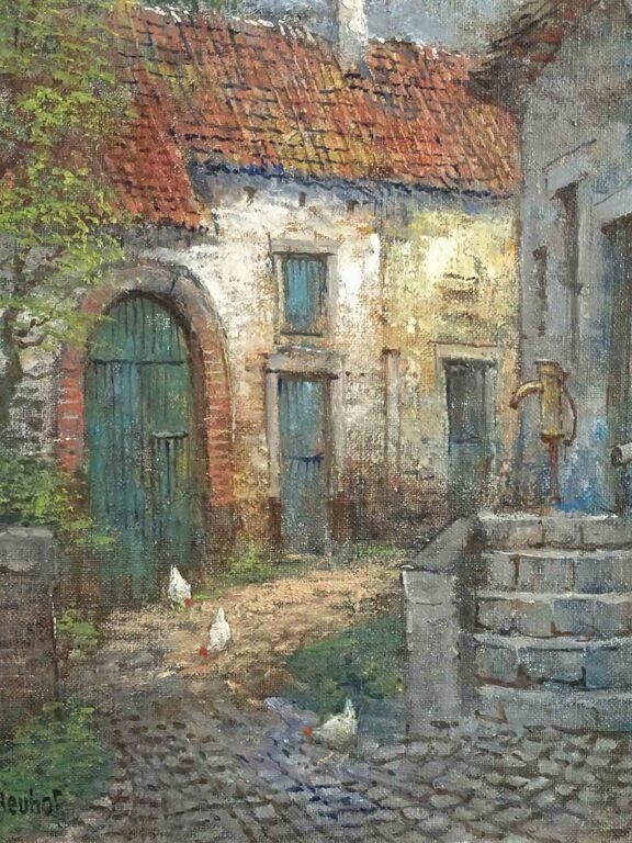 Walthère Joseph Neuhof | street scene | MutualArt