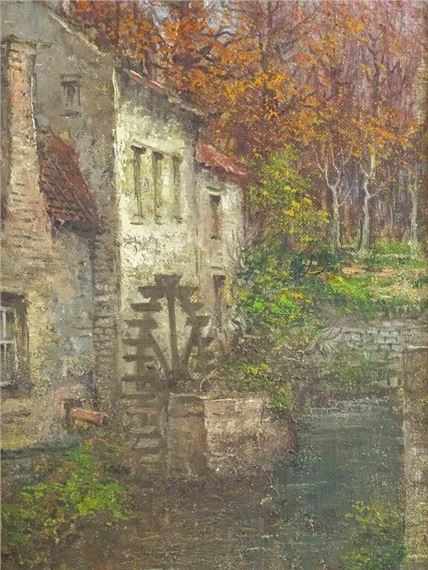 Walthère Joseph Neuhof | building with mill | MutualArt