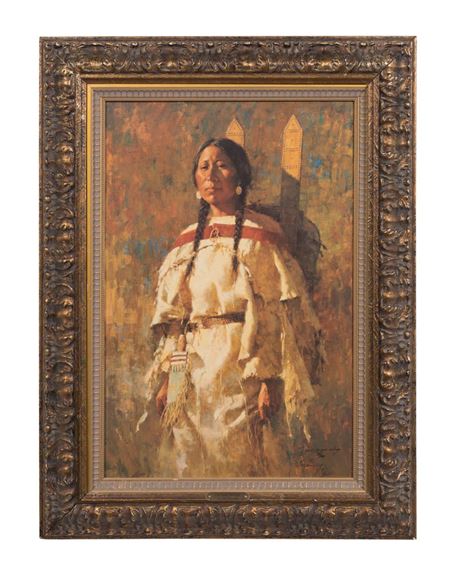 Howard Terpning | Cheyenne Mother (1927) | MutualArt