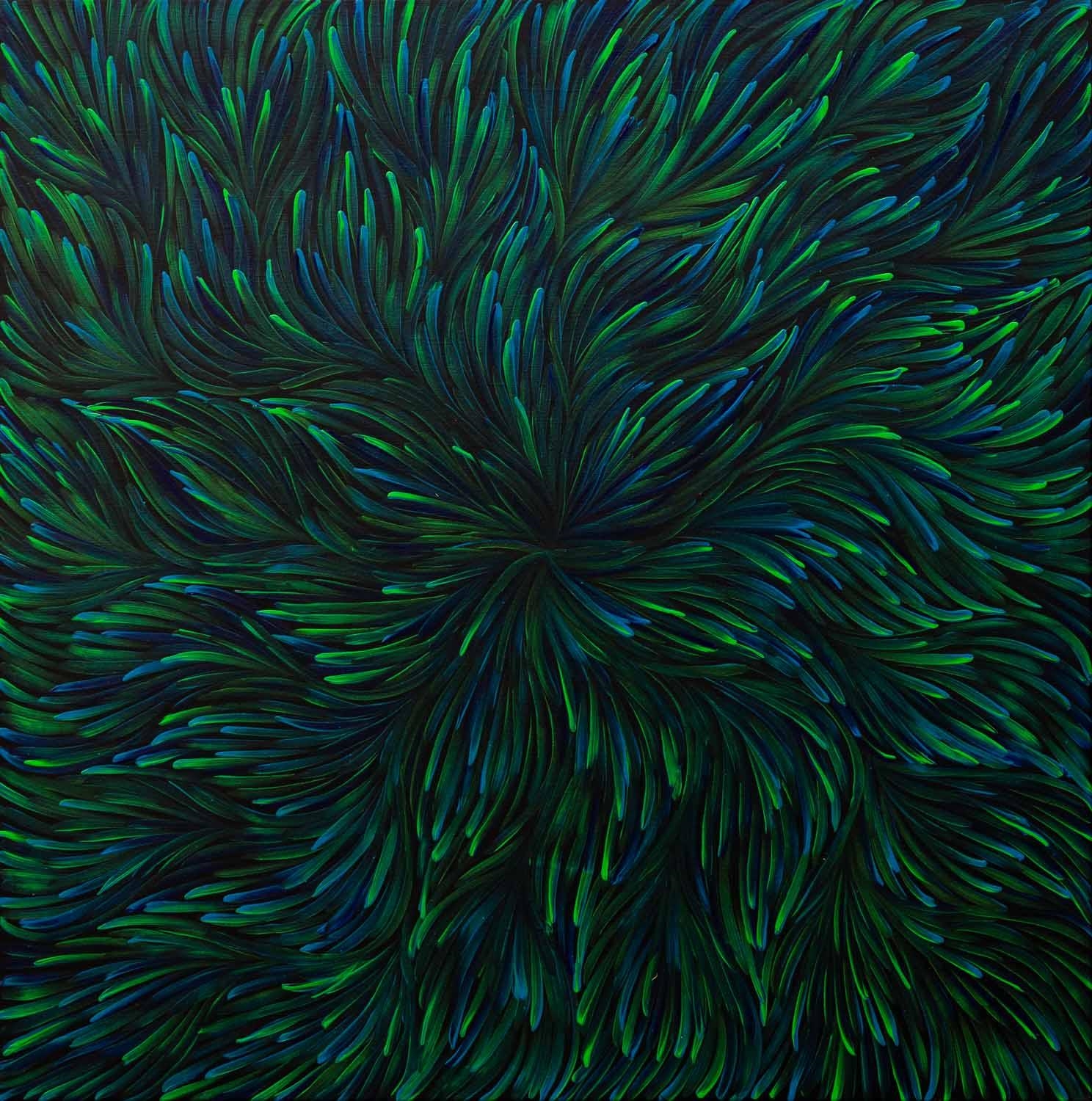 Patrick Rumble Kemarre | Bush Leaves (2021) | MutualArt