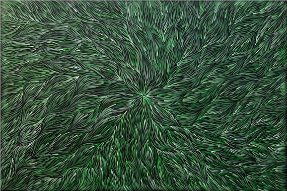 Patrick Rumble Kemarre | Bush Leaves (2021) | MutualArt
