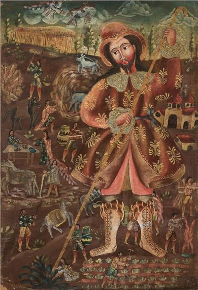 Cuzco School, 17th Century | Saint Isidore the Labourer (1170) | MutualArt