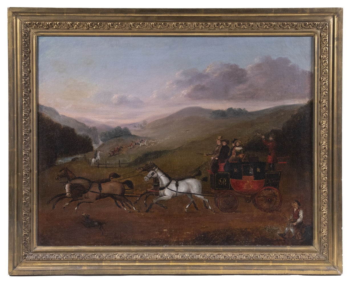 James Pollard | The Royal Mail Coach Crossing a Highland Fox Hunting ...