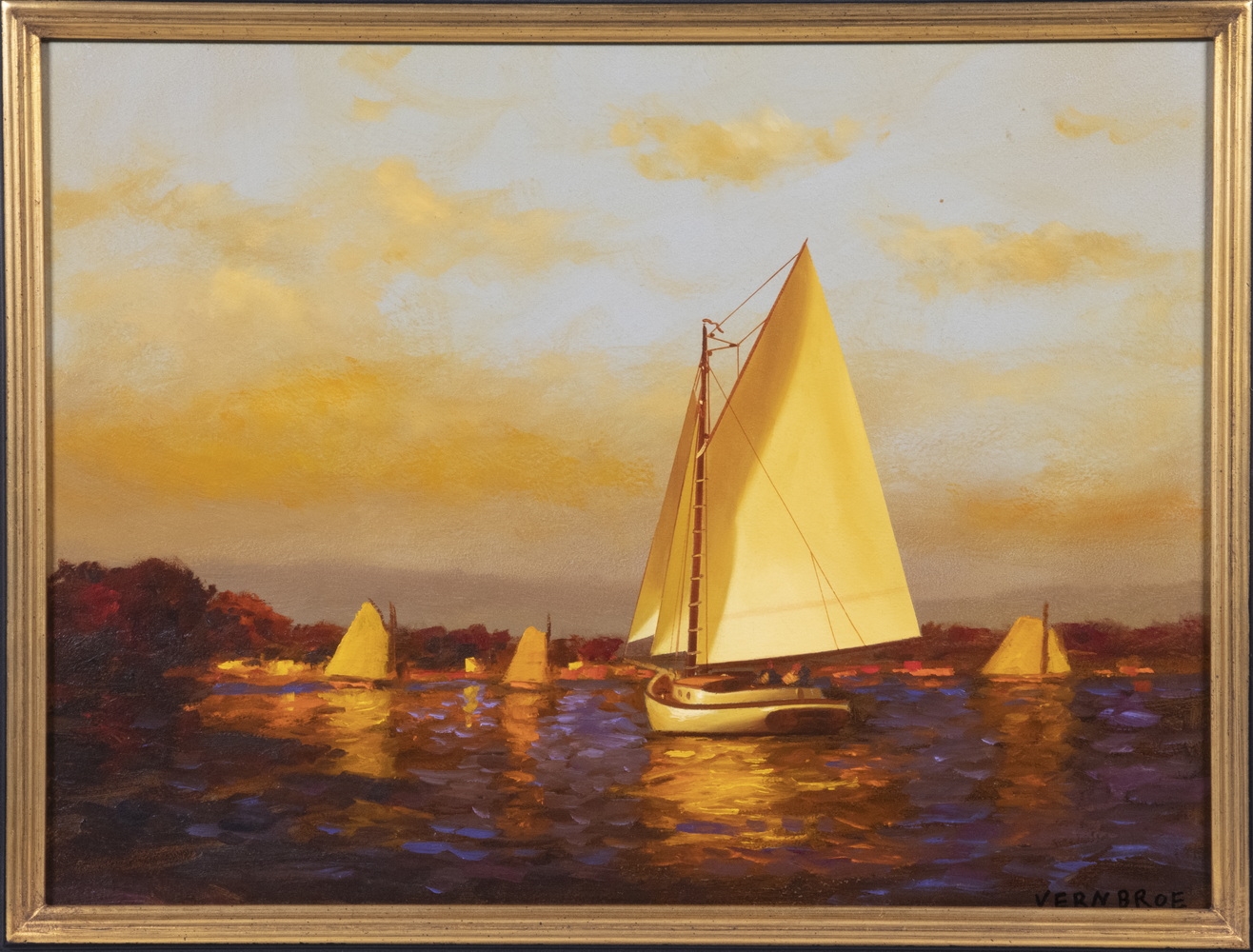 Vern Broe | Yachts Return to Harbor | MutualArt