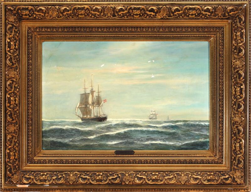 Carl Ludwig Bille | Seascape with ships sailing | MutualArt