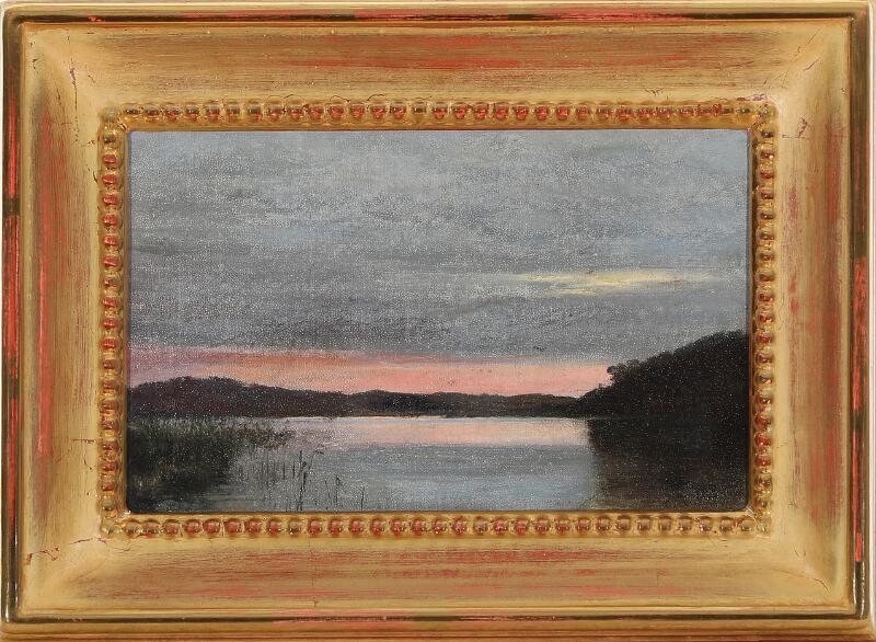 Vilhelm Kyhn | Sunset over Juel Lake in Denmark | MutualArt