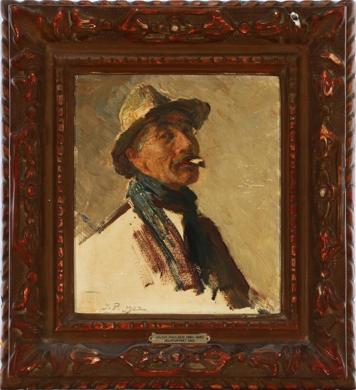 Julius Paulsen | The artist's self-portrait (1922) | MutualArt