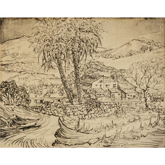 Tomás Harris | Hacienda in landscape | MutualArt