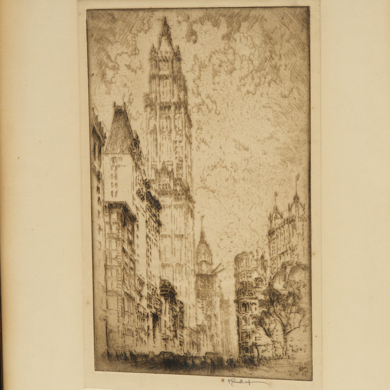 Joseph Pennell | Guard Gate Gatun Lock, Woolworth Building | MutualArt