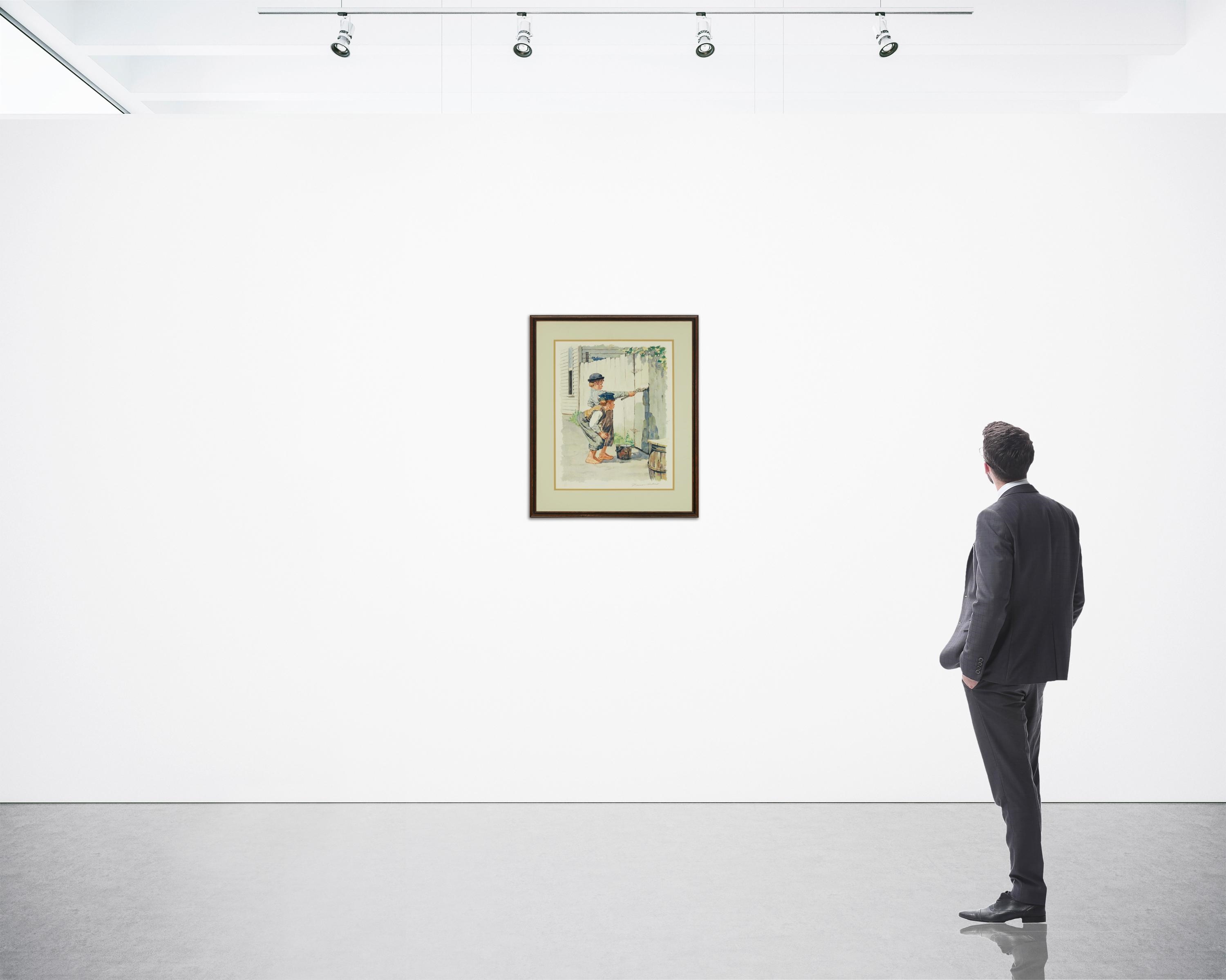 Norman Rockwell | Whitewashing the Fence | MutualArt