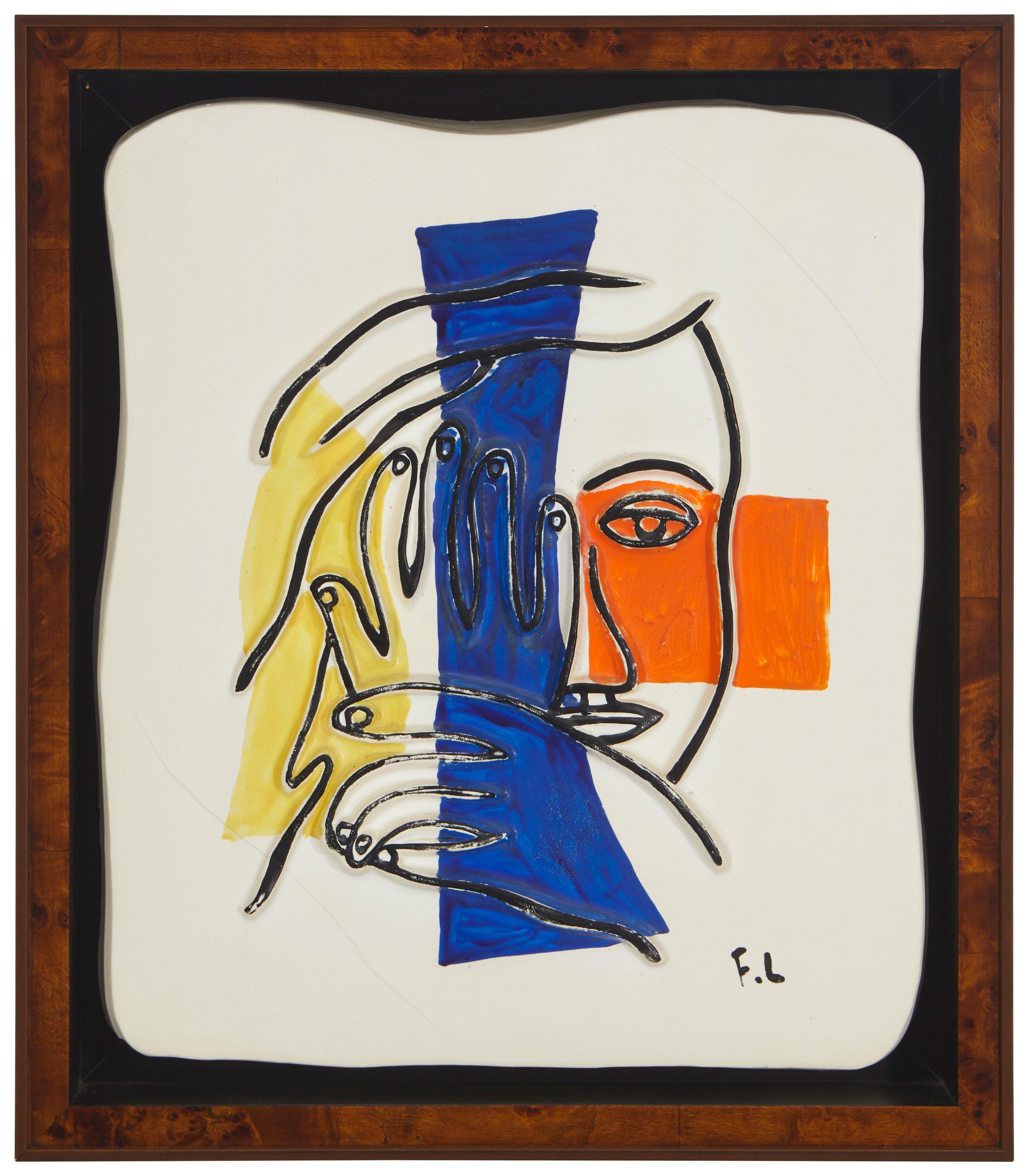 Fernand Léger | Visage aux deux mains, (1954) | MutualArt