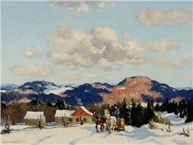 Frederick Simpson Coburn | The Logging Team, Eastern Townships (1929 ...