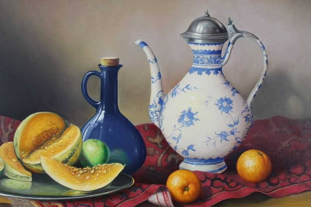 Paul Morgan | Still life of fruit and vessels | MutualArt
