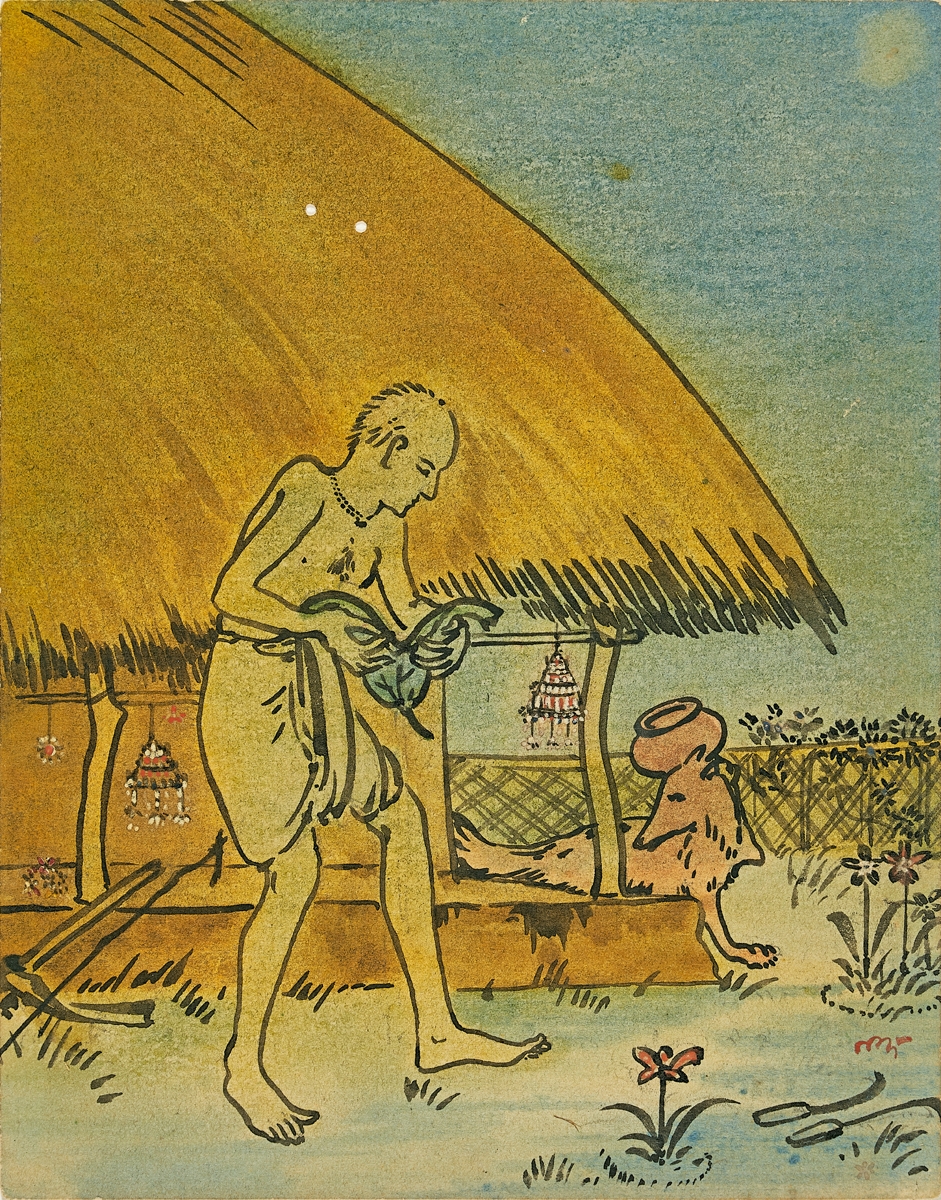 Nandalal Bose | An Illustration from the Tak Dhuma Dum Series (Jackal ...