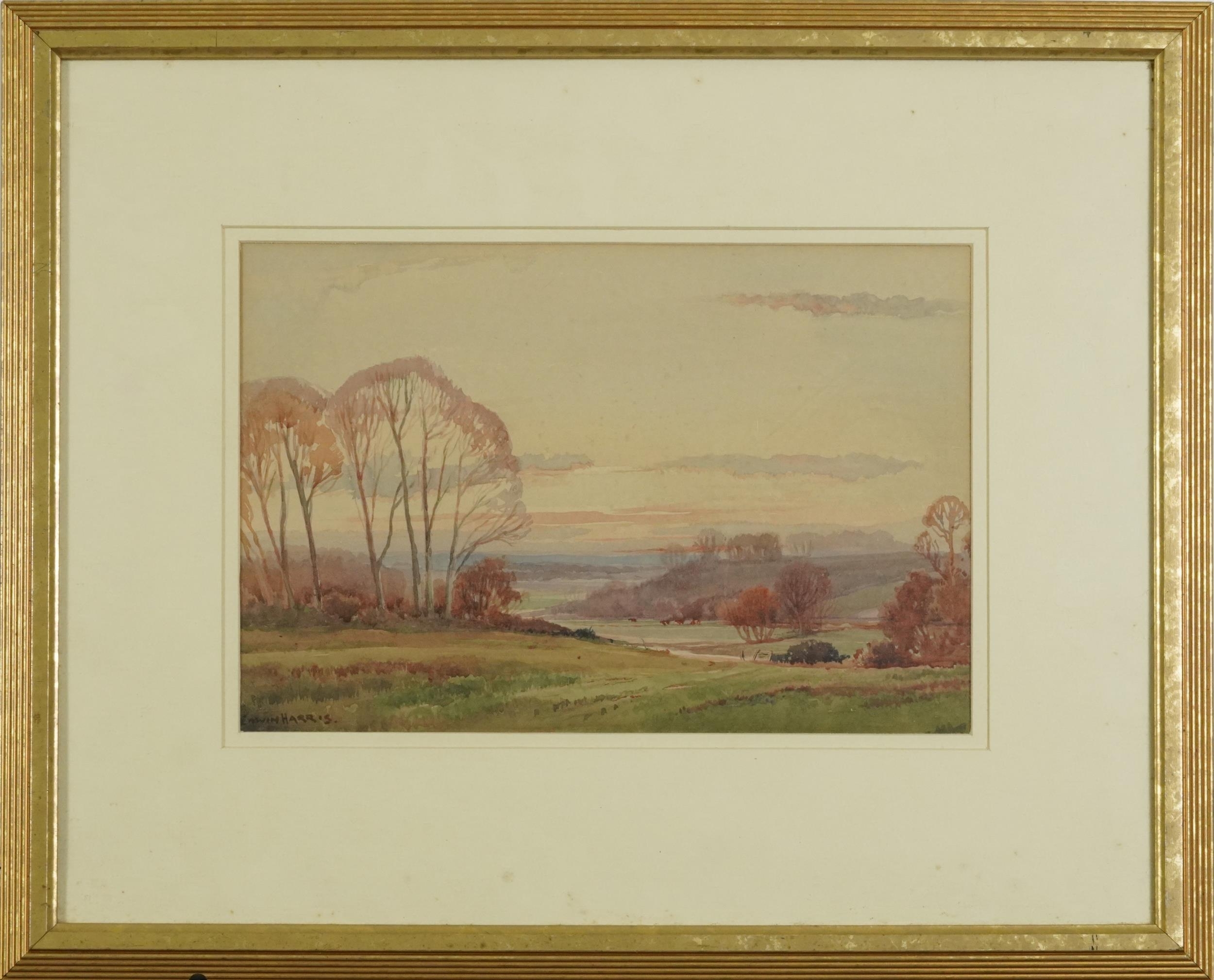 Edwin Harris | Rural landscape with cattle | MutualArt