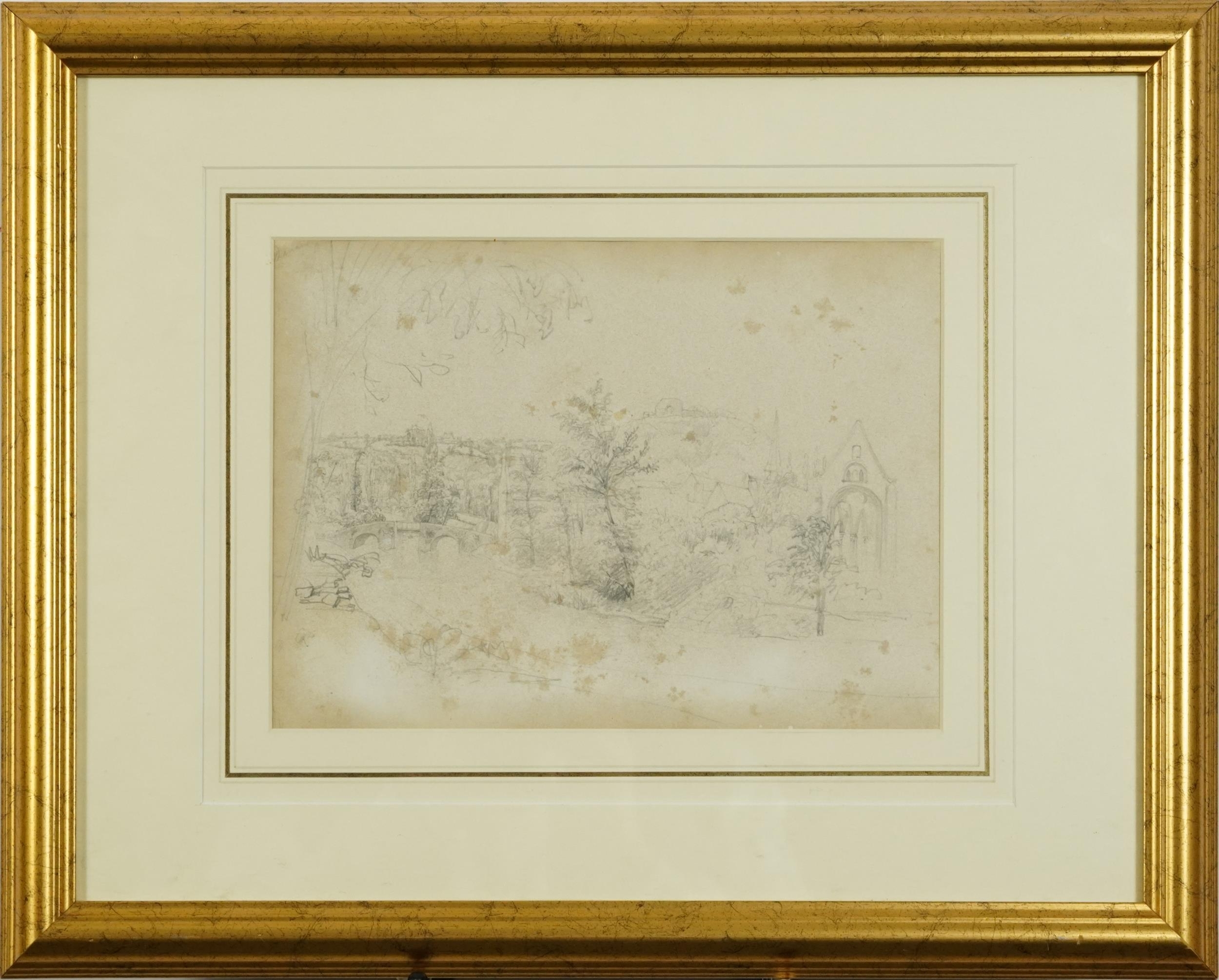 Clarkson Frederick Stanfield | Village landscape with church and bridge ...