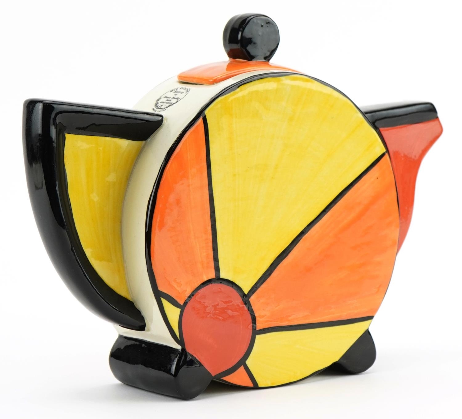 Lorna Bailey | hand painted Sunburst pattern teapot | MutualArt