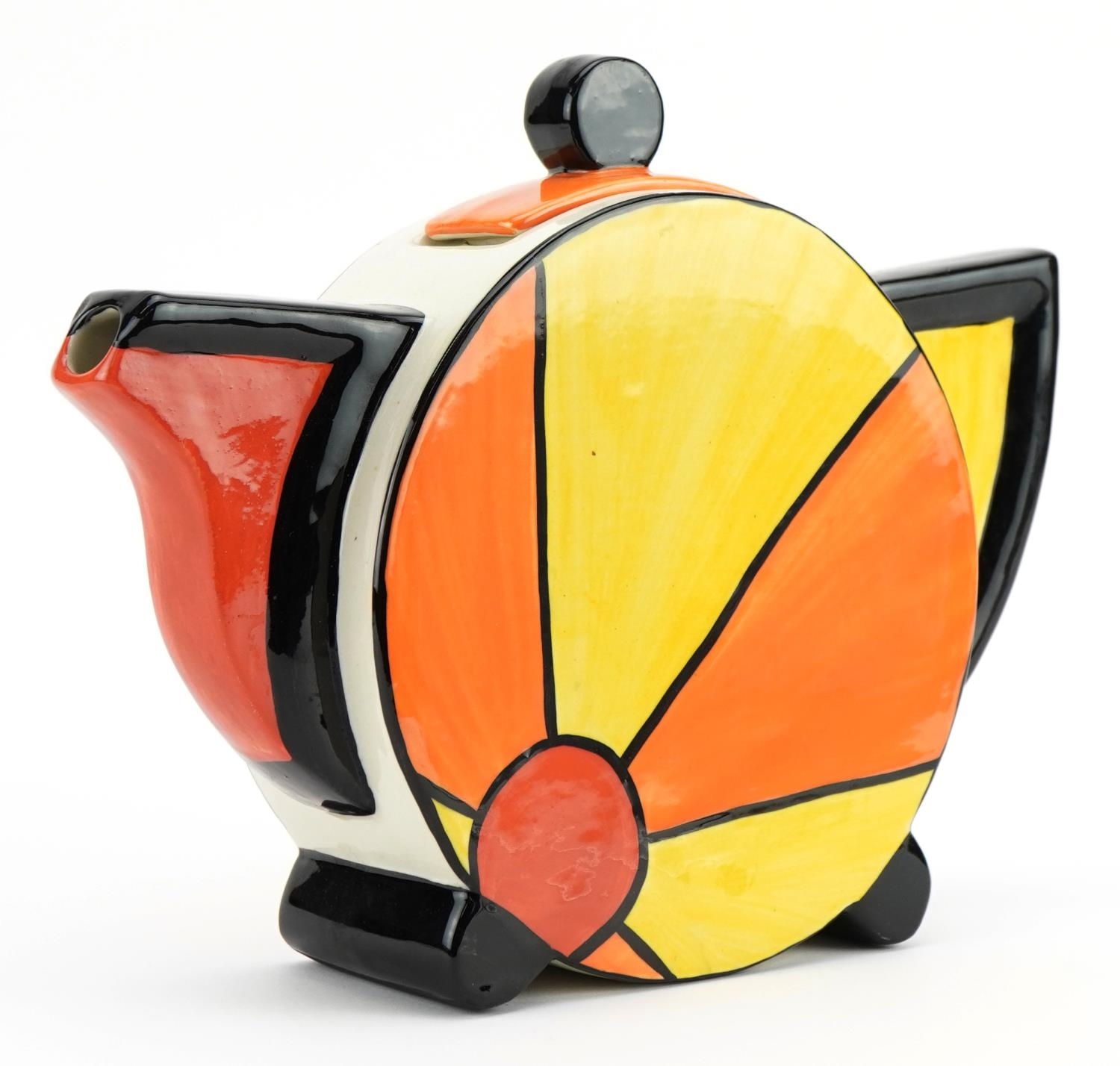 Lorna Bailey | hand painted Sunburst pattern teapot | MutualArt