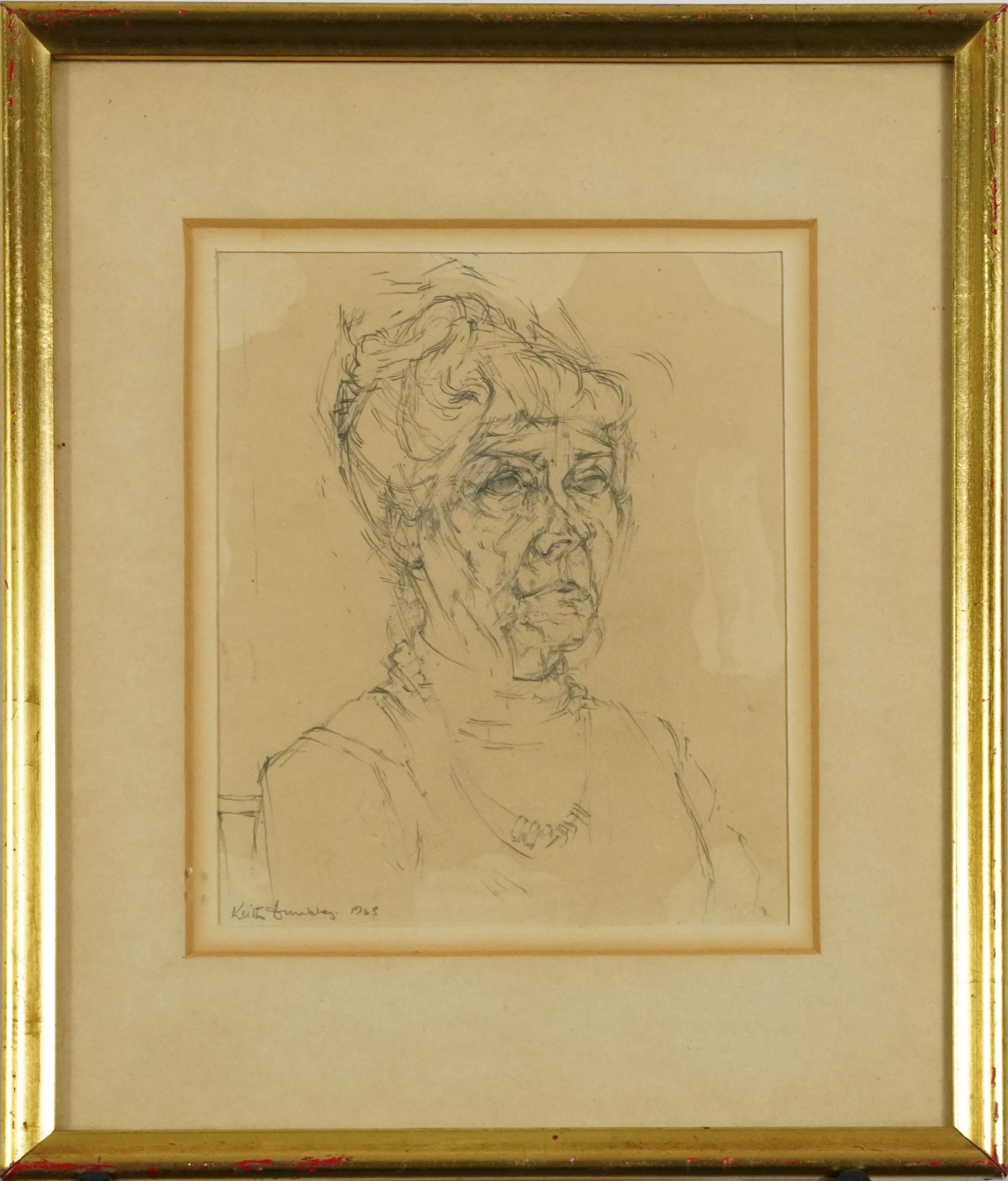 Keith Dunkley | Head and shoulders portrait of a female (1960s) | MutualArt