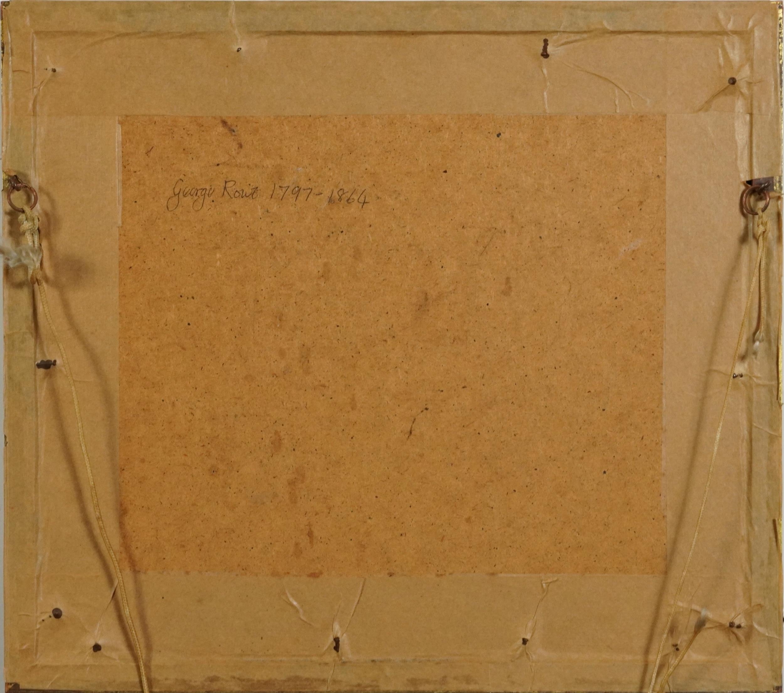 George Rowe | Coastal scene with ship at twilight (19th Century ...