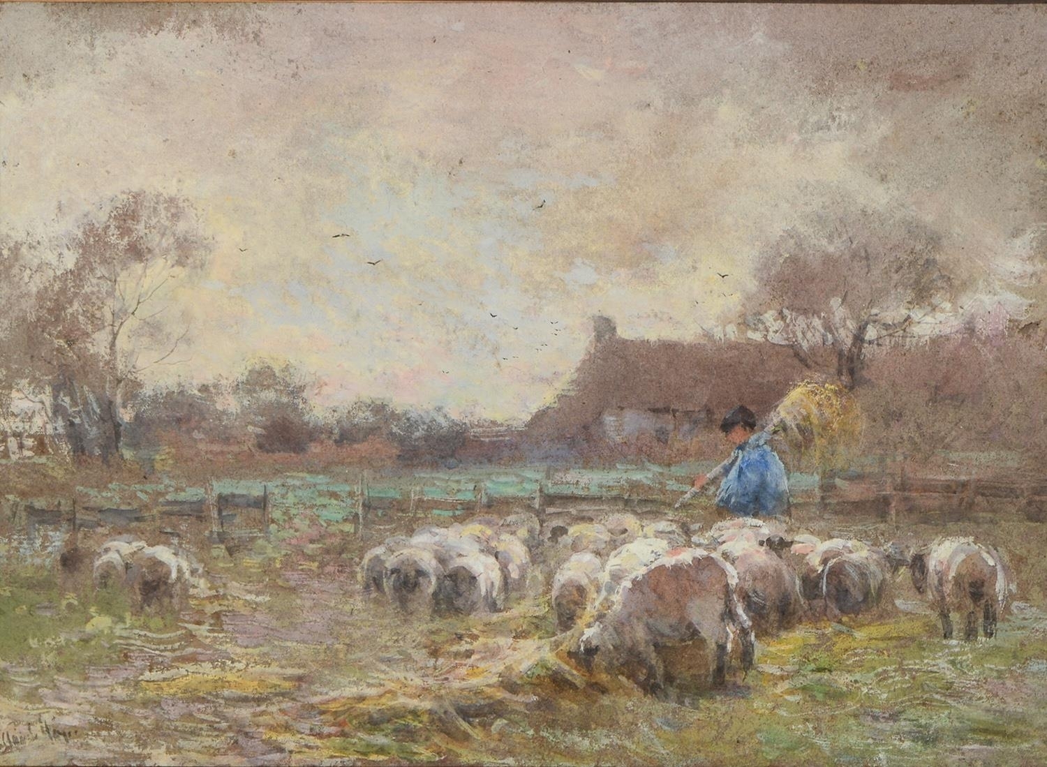 Claude Hayes | - The Sheep Fold | MutualArt