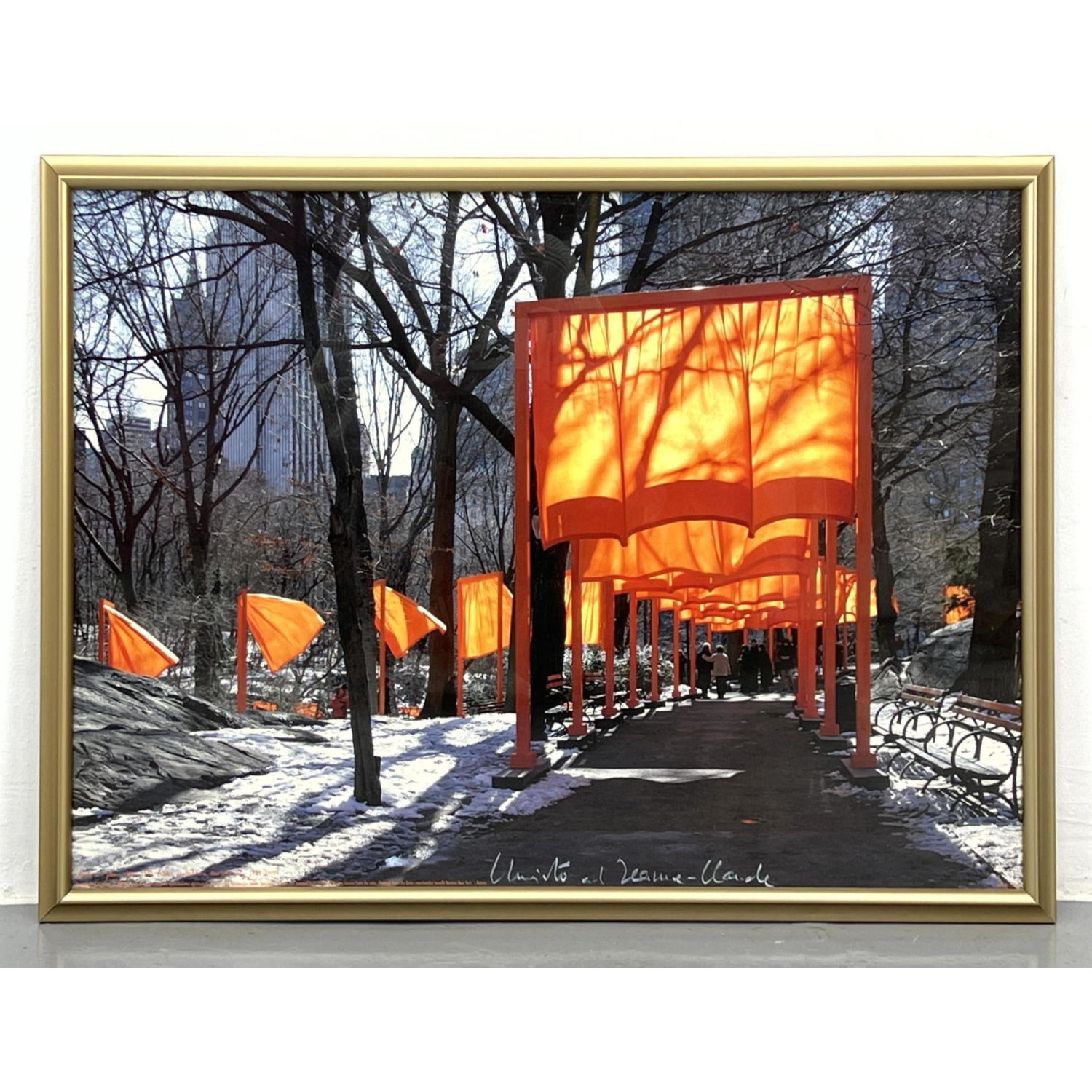 Christo | Signed Christo and Jeanne-Claude Poster. The gates | MutualArt