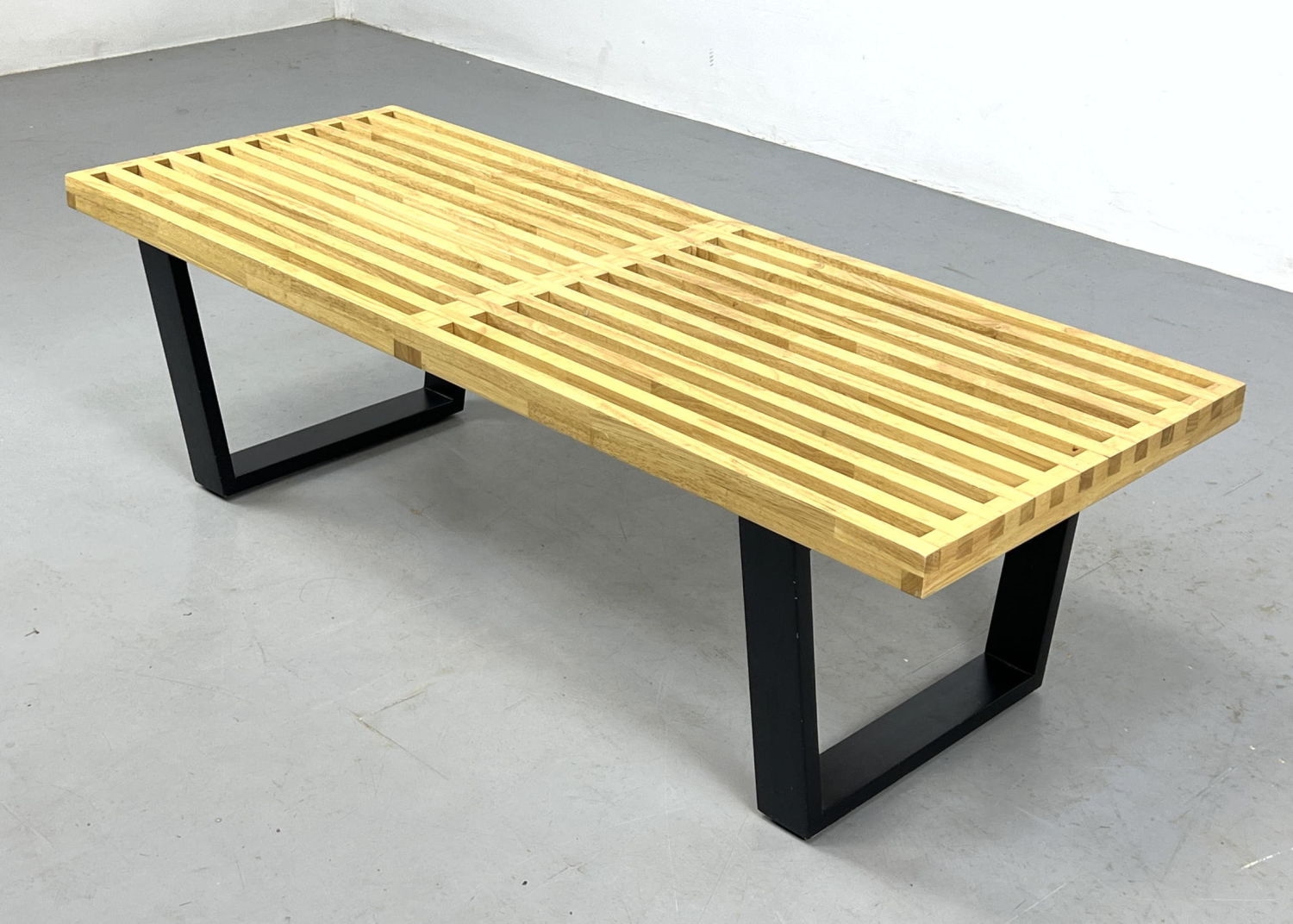 George Nelson | George Nelson Style Slat Bench. Blond Slat Bench ...