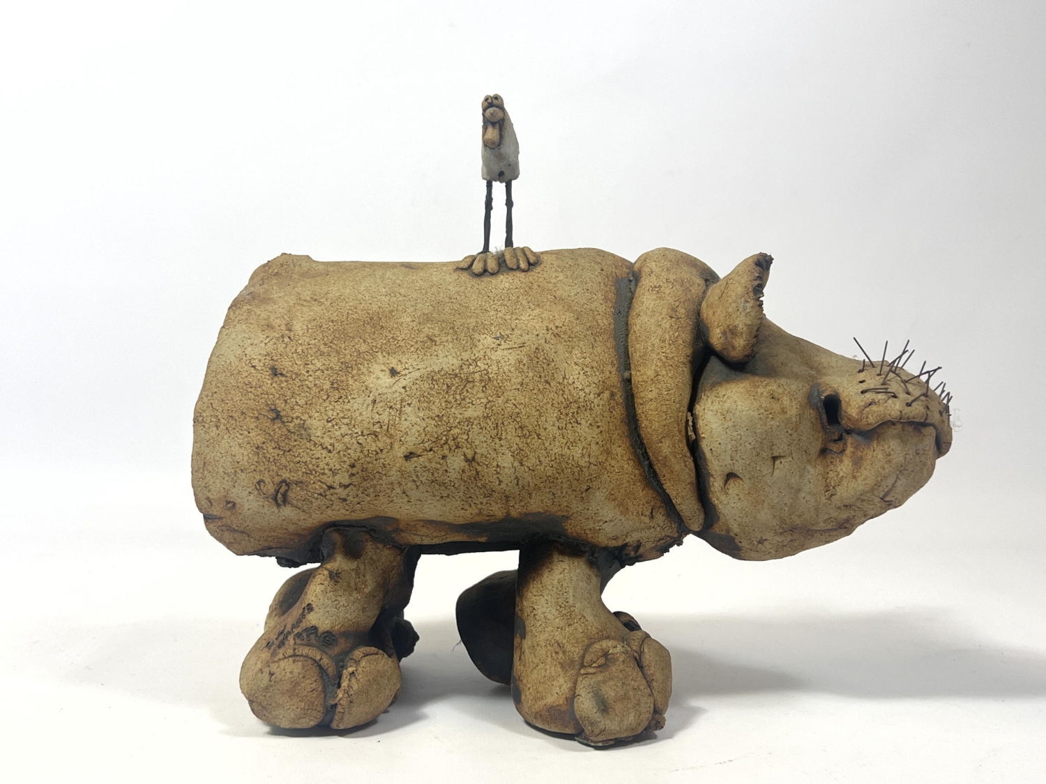 Todd J. Warner | TODD WARNER Pottery Hippopotamus Sculpture. Figural ...