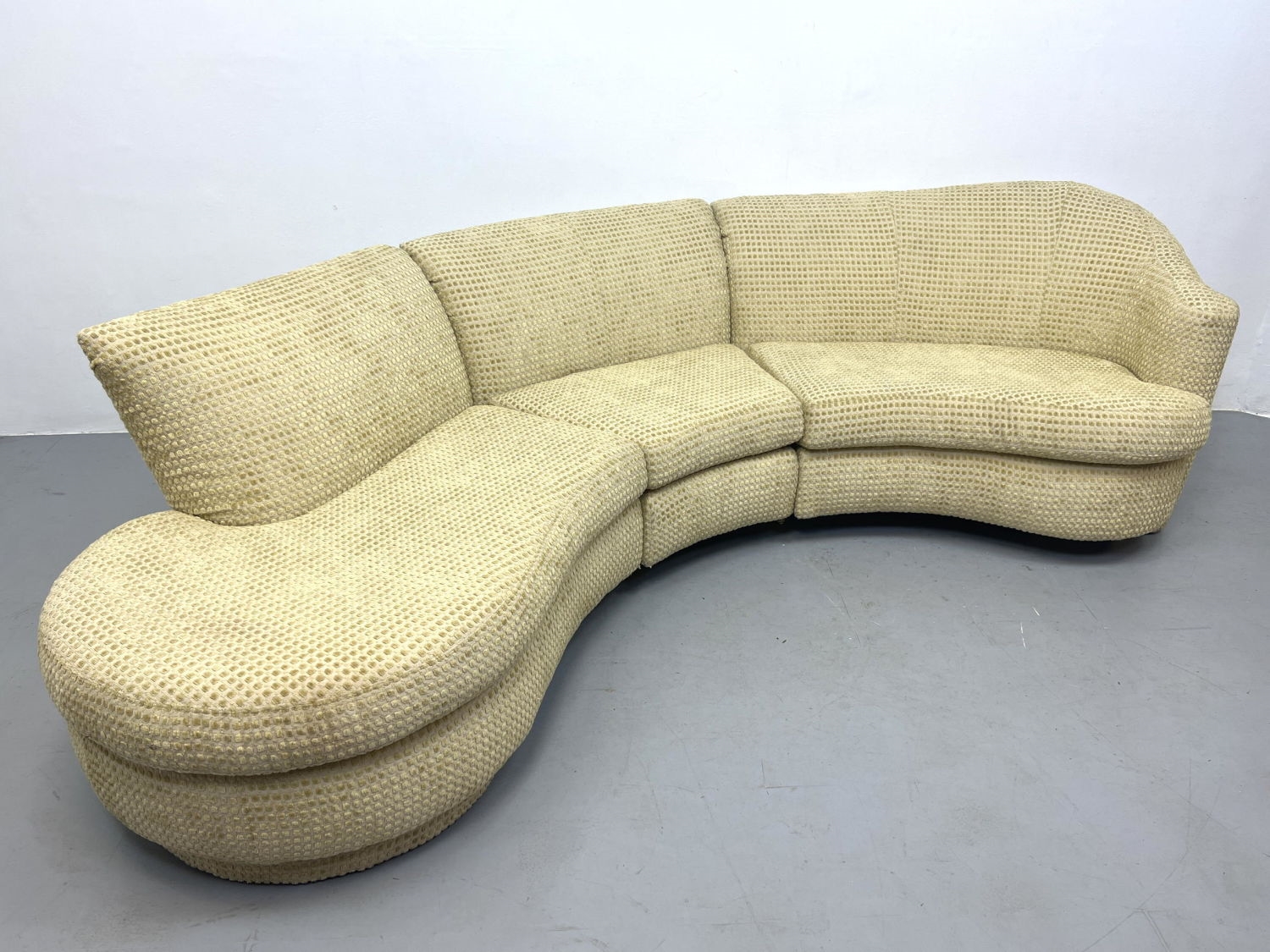 Vladimir Kagan | Vladimir KAGAN Style 3 Section Curved Sofa. Carson's ...