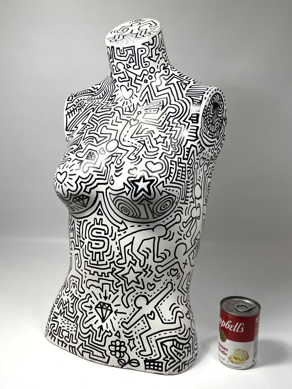 Keith Haring | Keith Haring inspired graffiti mannequin bust Sculpture ...