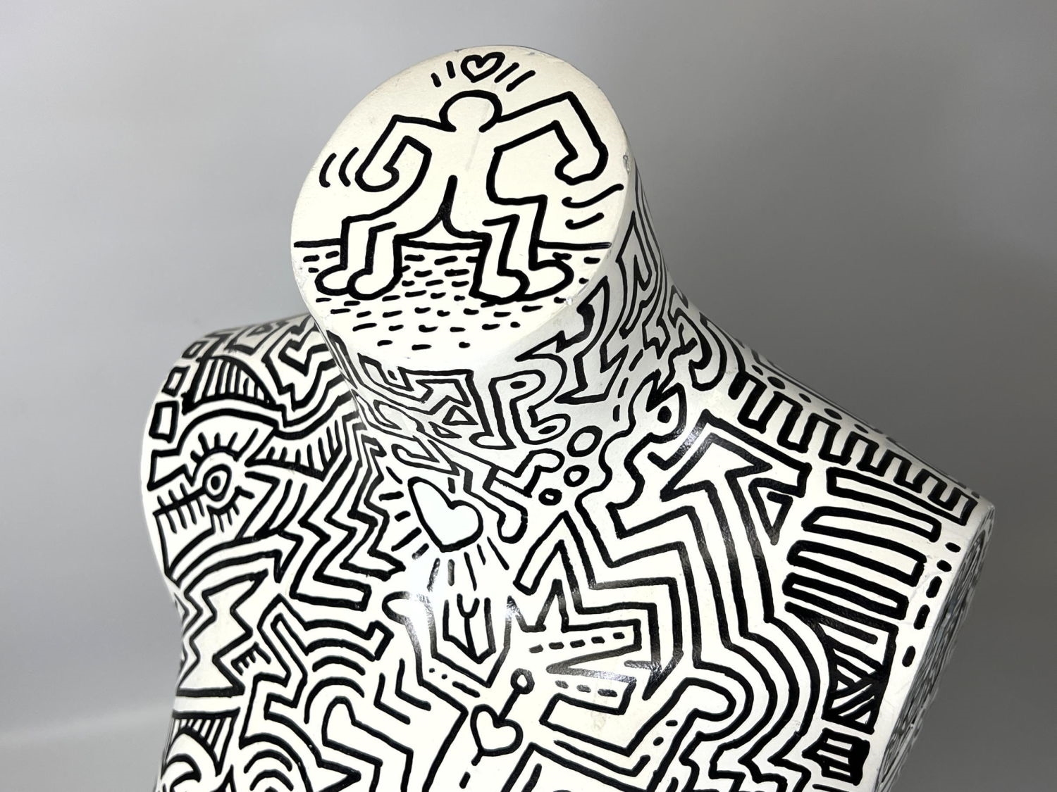 Keith Haring | Keith Haring inspired graffiti mannequin bust Sculpture ...