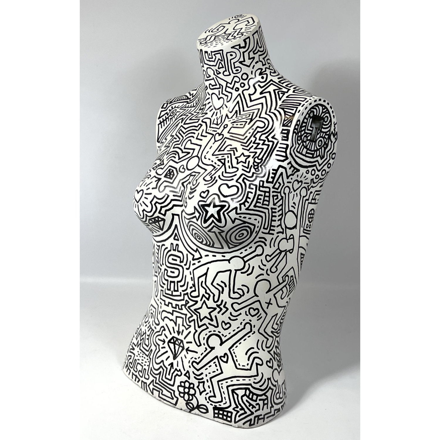 Keith Haring | Keith Haring inspired graffiti mannequin bust Sculpture ...