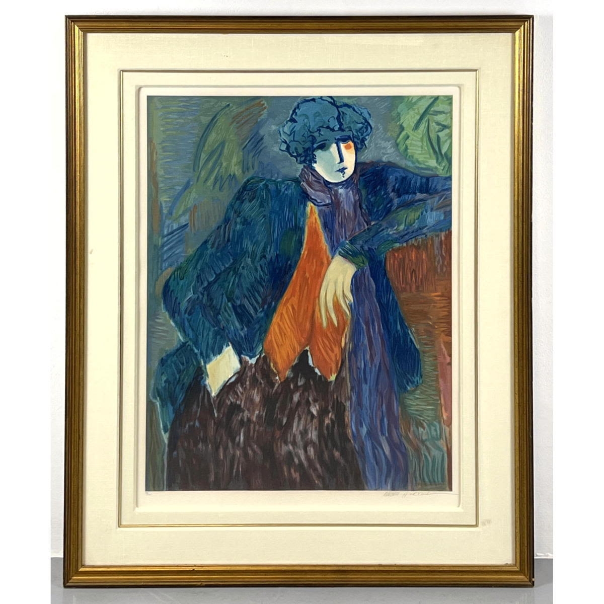 Barbara Wood | BARBARA A WOOD Signed Portrait Curly Haired Woman ...