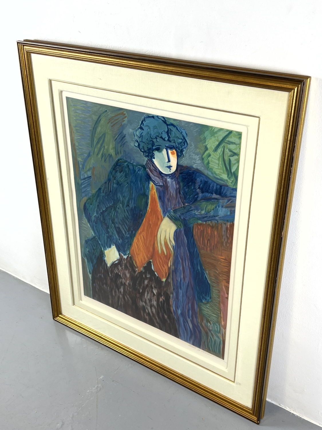 Barbara Wood | BARBARA A WOOD Signed Portrait Curly Haired Woman ...