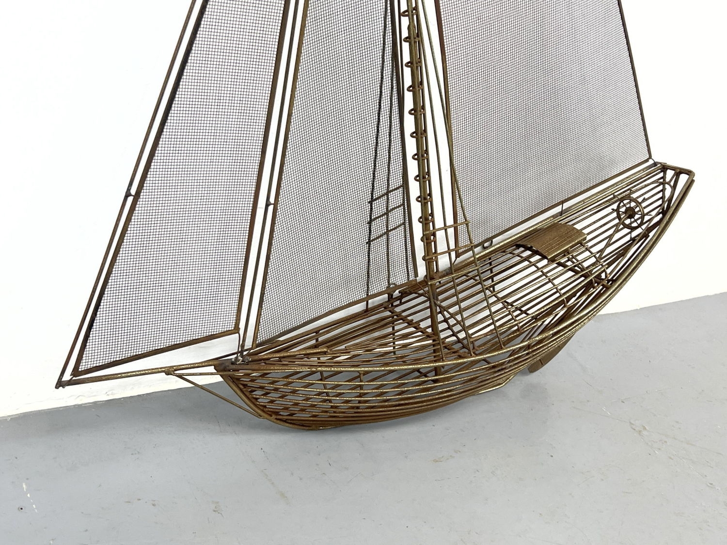 Curtis Jeré | C. Jere 1982 Sail Boat Wall Sculpture. Signed and dated ...