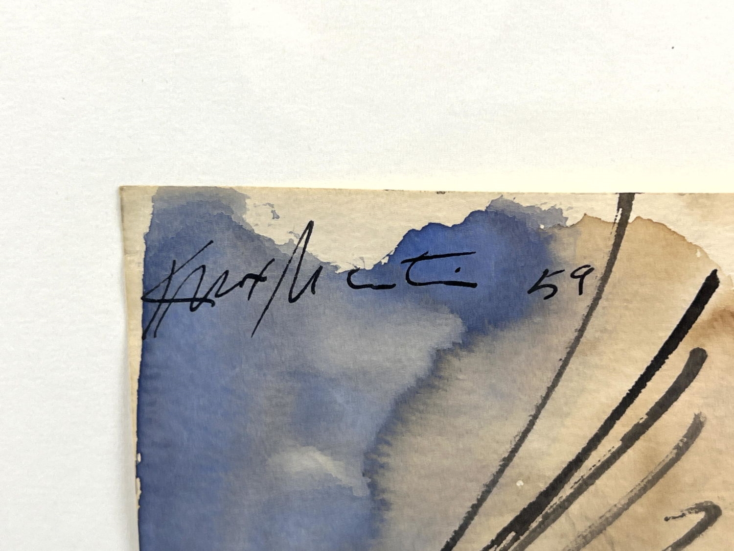 Knox Martin | Knox Martin 59 Ink Watercolor Painting. | MutualArt