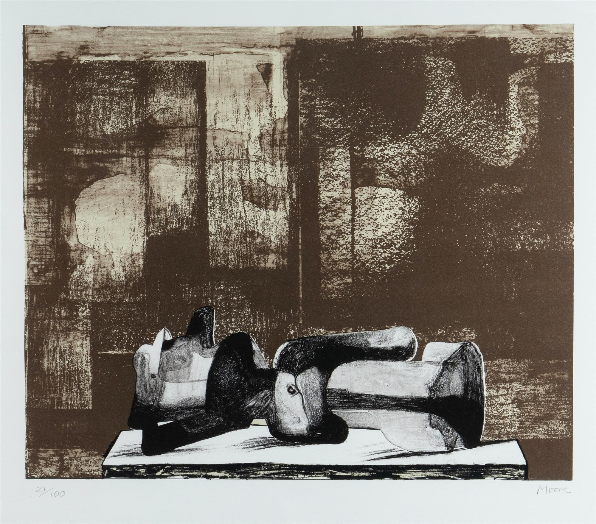 Henry Moore | Reclining Figure with Architectural Background IV (1977 ...