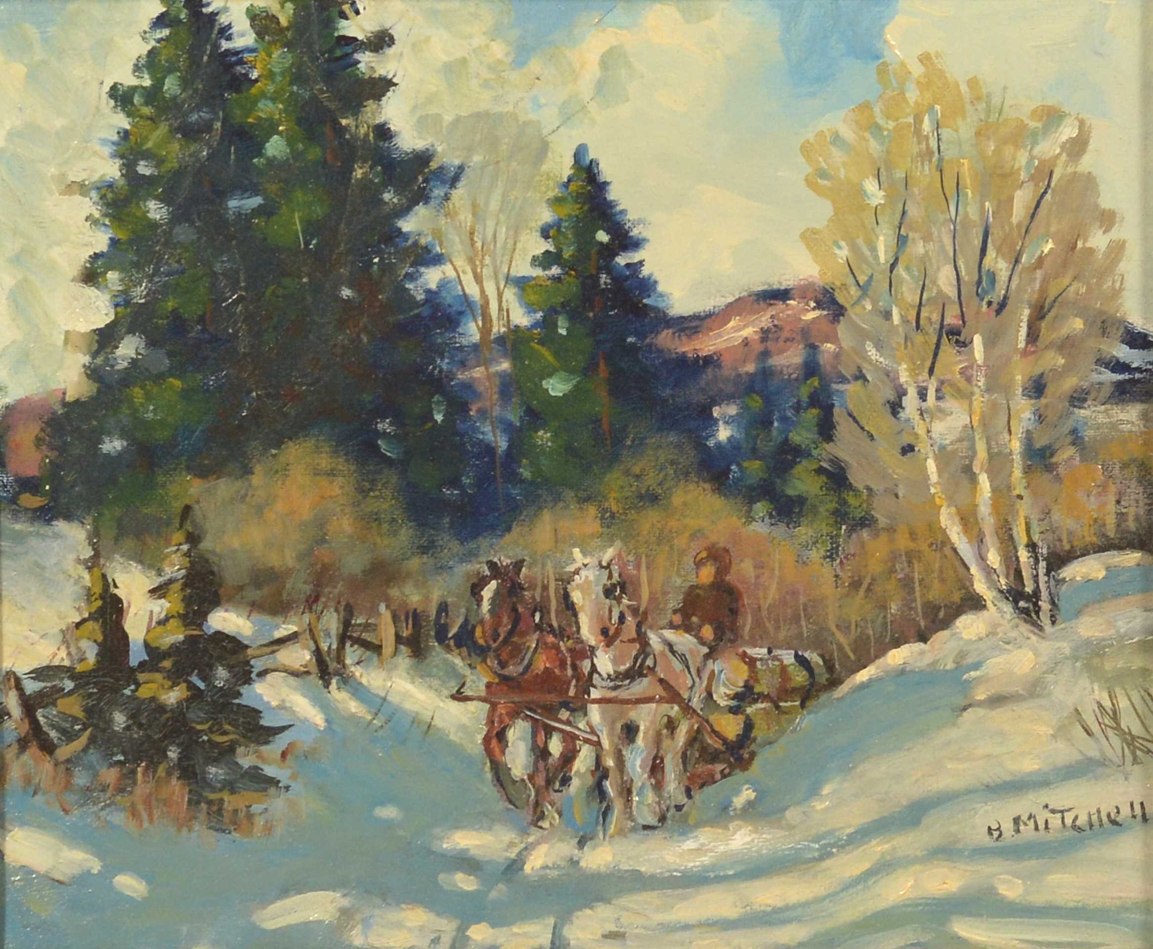Bruce Mitchell | Mitchell, Bruce - Logging scene | MutualArt