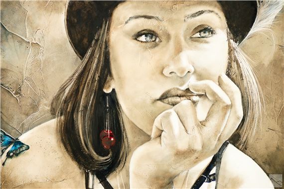 Lidia Wylangowska | Lidia Wylangowska 20C Figure Portrait Oil Painting ...