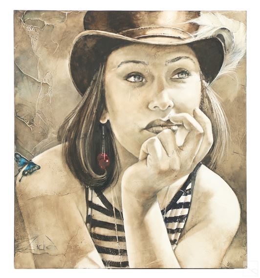 Lidia Wylangowska | Lidia Wylangowska 20C Figure Portrait Oil Painting ...