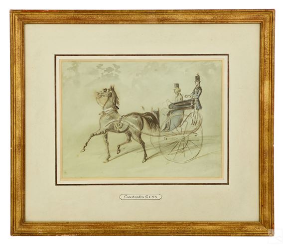 Constantin Guys | Constantin Guys 1802-1892 Carriage Figure Painting ...