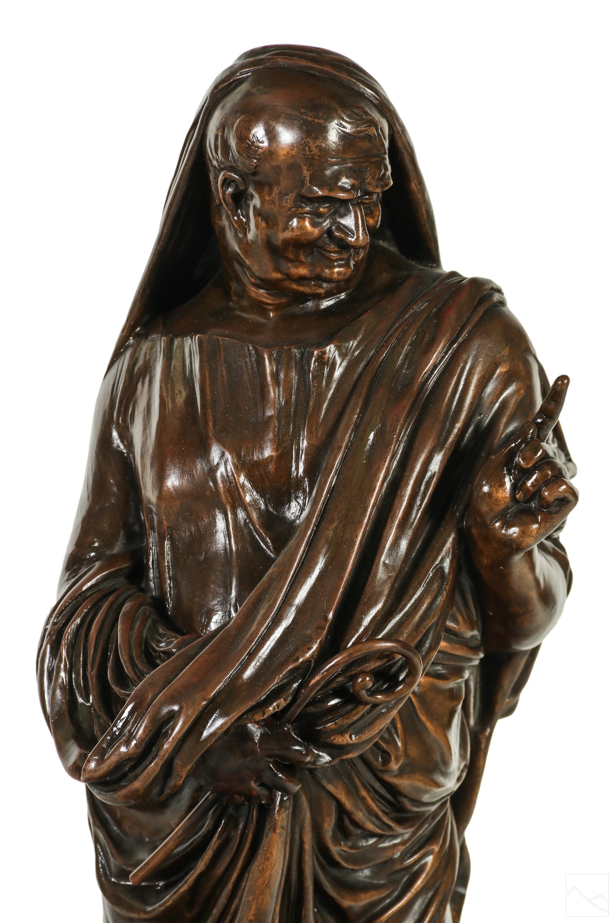 Japanese School, 20th Century | Japanese Bronzed Metal Robed Monk ...