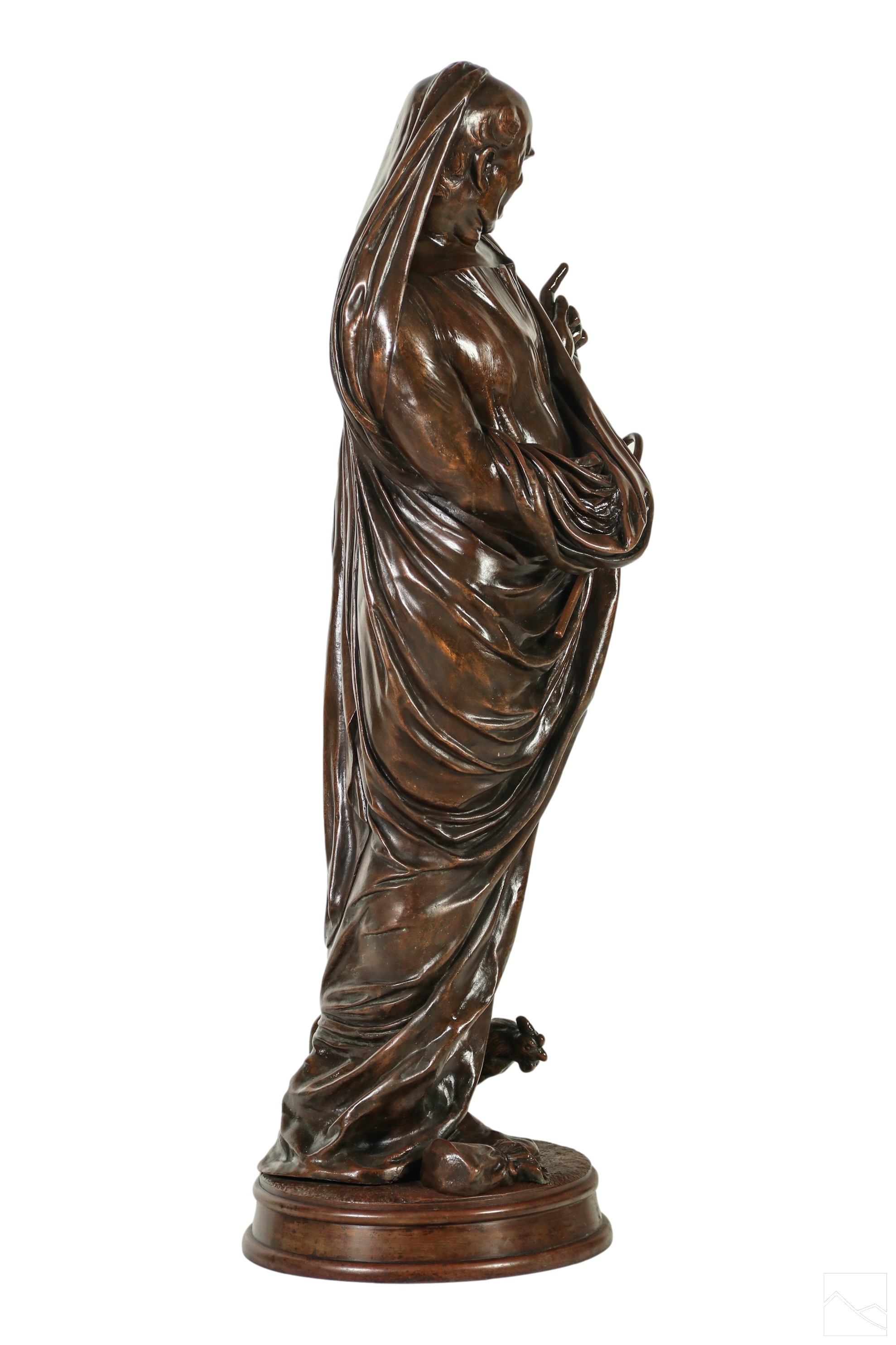 Japanese School, 20th Century | Japanese Bronzed Metal Robed Monk ...