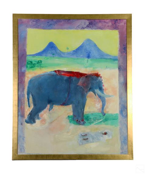 Anthony Fry | Anthony Fry 1927-2016 Temple Elephant Oil Painting ...
