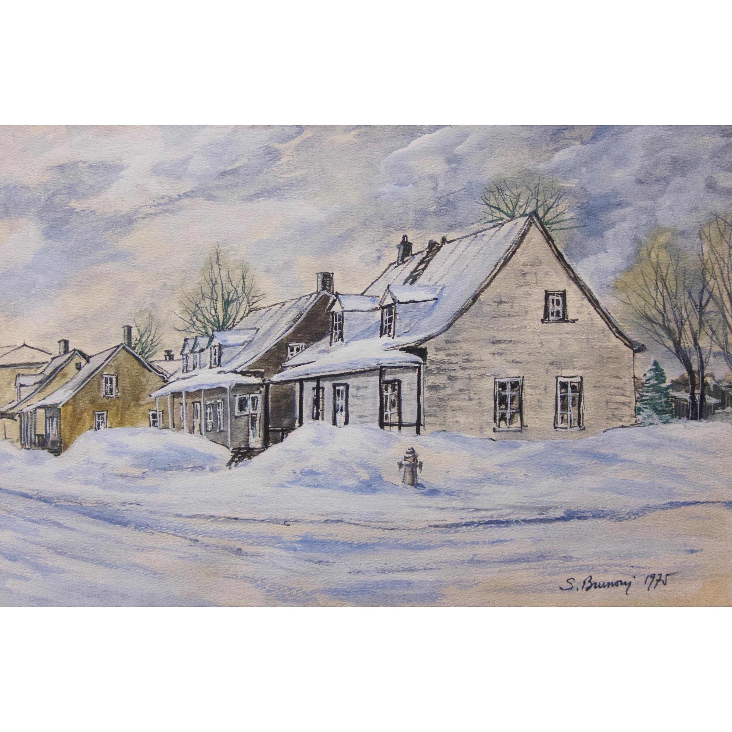 Serge Brunoni | UNTITLED (GATHERING FIREWOOD & FIRST SNOWFALL) | MutualArt